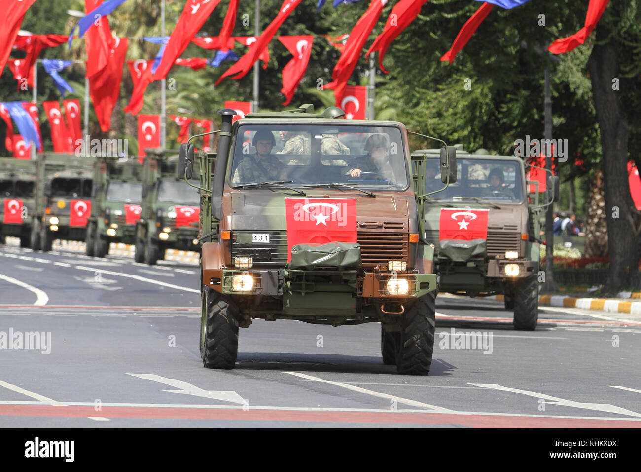 ISTANBUL, TURKEY - AUGUST 30, 2015: Military vehicle during 95th ...