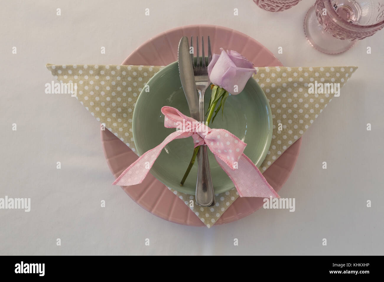 Overhead classic table setting hi-res stock photography and images - Alamy