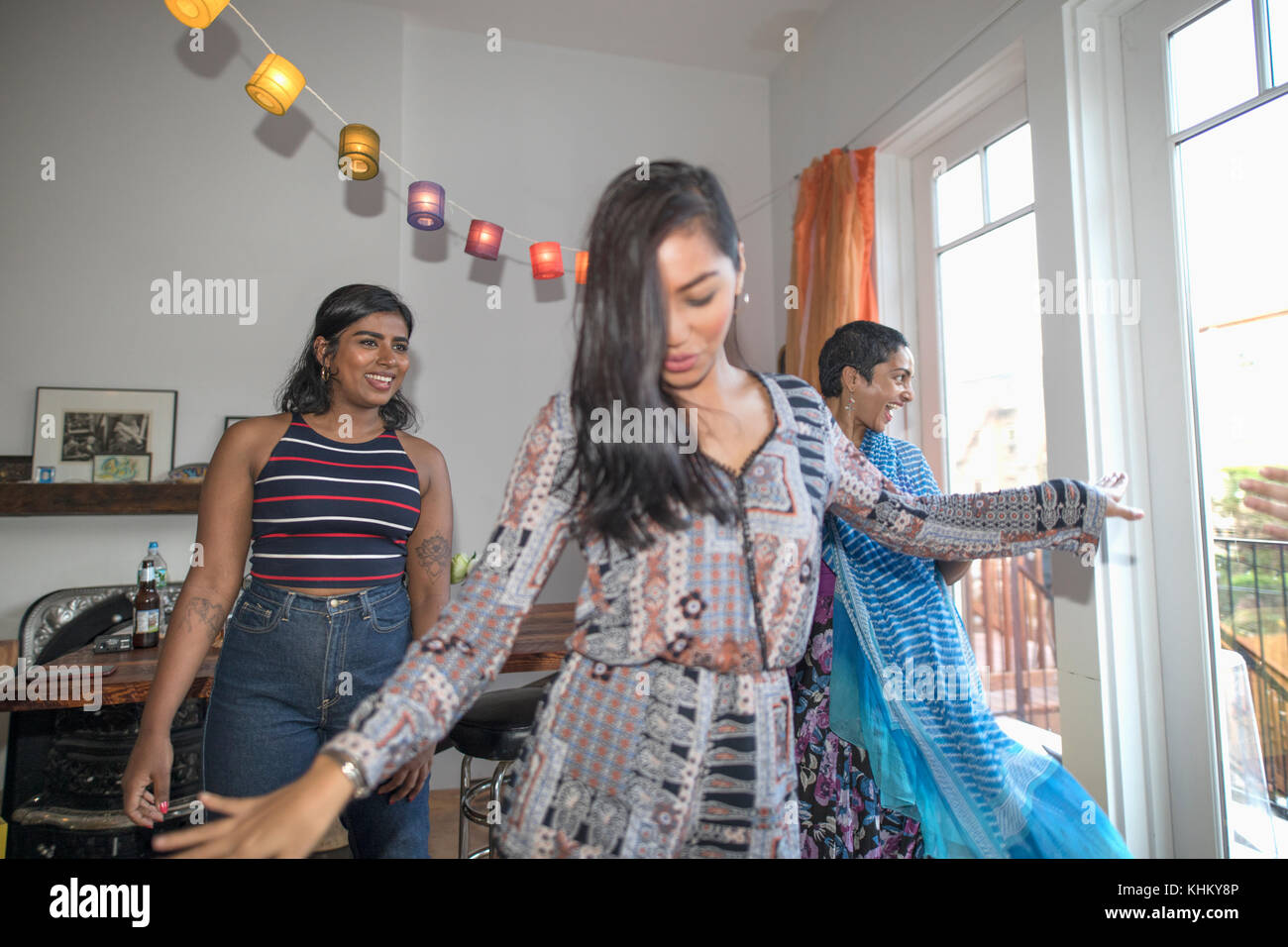 Young women dancing at a party Stock Photo - Alamy