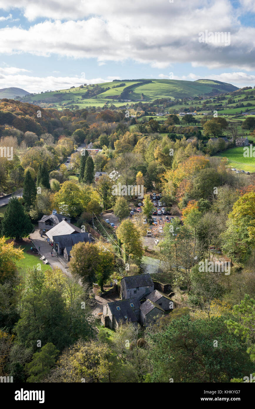Loggerheads country park near Mold in North Wales. A sunny autumn day ...