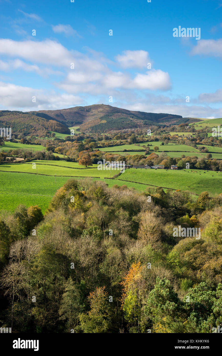 Beautiful view of Moel Famau from Loggerheads country park in north ...