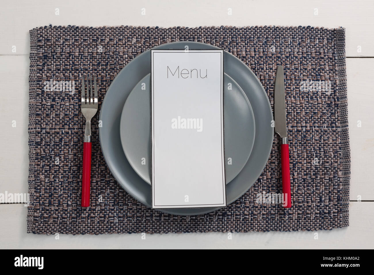 Overhead menu card hi-res stock photography and images - Alamy