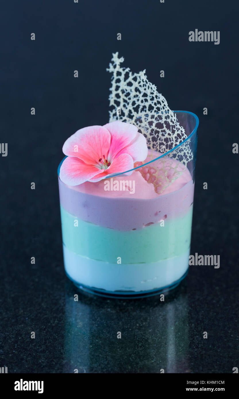 Mini canap with elements of molecular kitchen on white background Stock ...