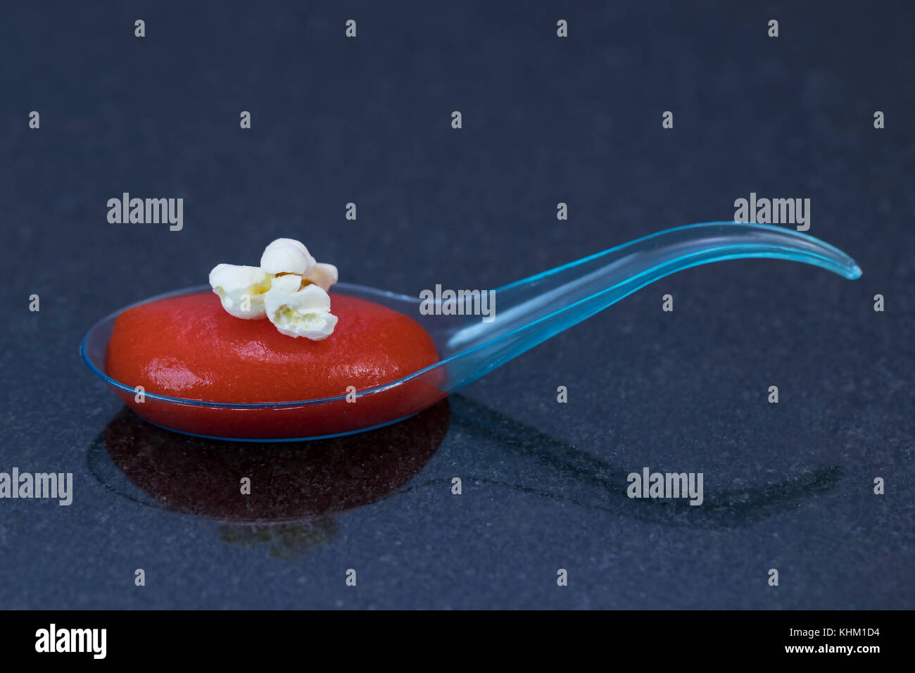 Mini canap with elements of molecular kitchen on white background Stock ...