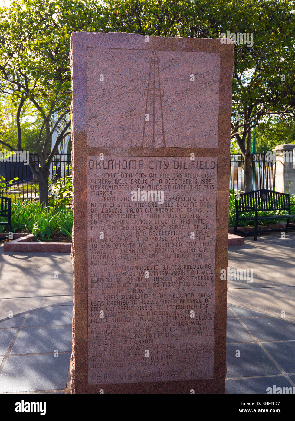 Oklahoma City Oil Field monument - OKLAHOMA CITY / OKLAHOMA - OCTOBER ...