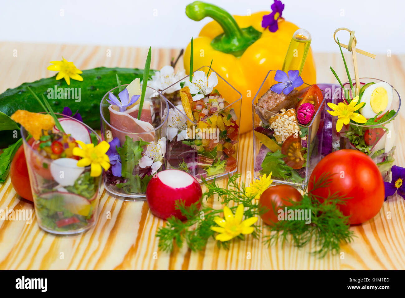 Mini canap with elements of molecular kitchen on white background Stock ...