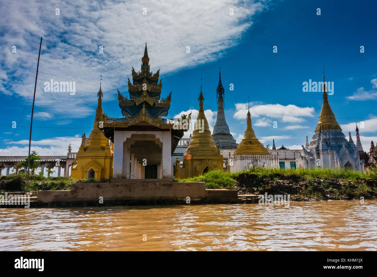 Pagodas of the Inle Lake, Taunggyi, Myanmar Stock Photo - Alamy