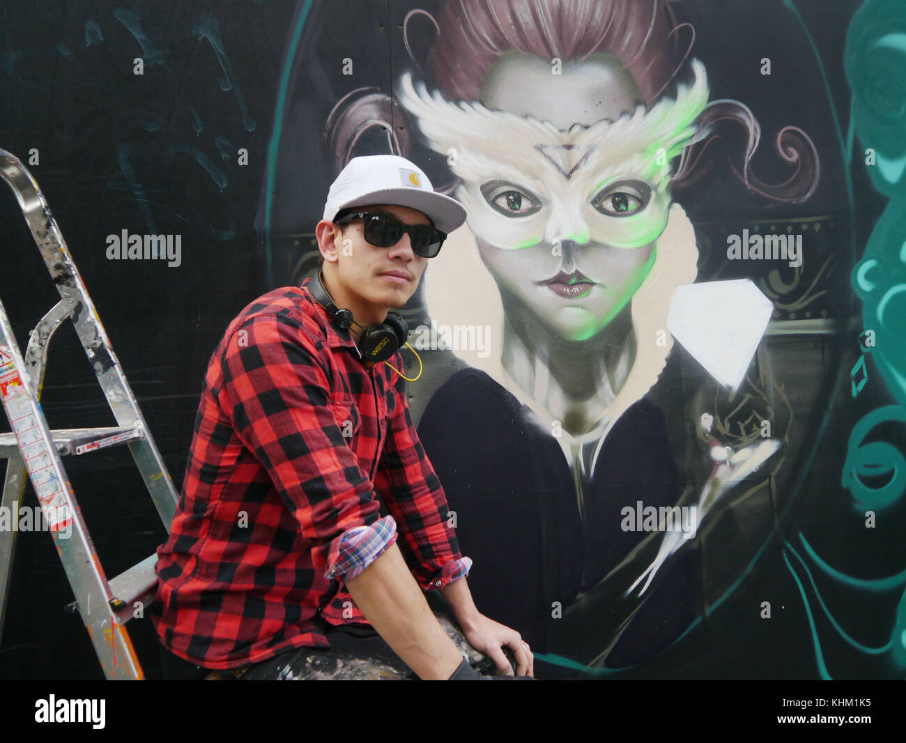 Sokar Uno ,Street artist, pictured in Brick Lane,London,England Stock ...