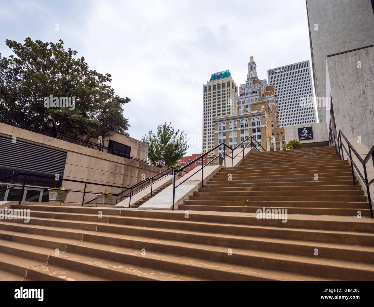 Downtown Tulsa beautiful buildings and stairs - TULSA / OKLAHOMA ...