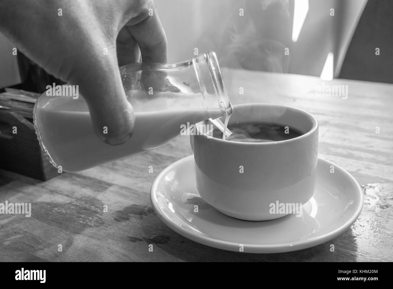 Milk shop Black and White Stock Photos & Images - Alamy