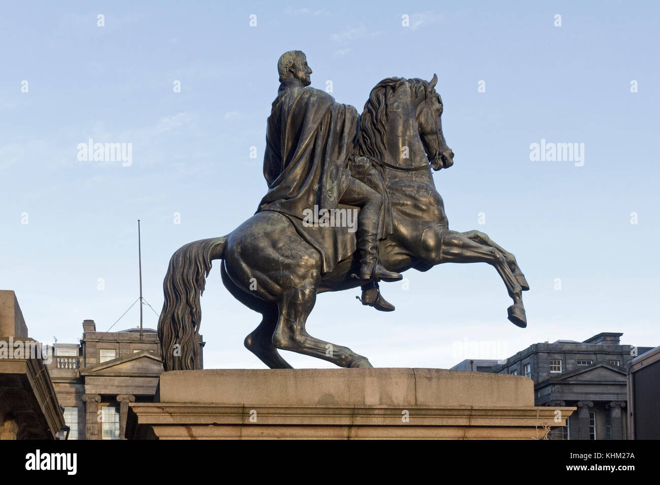 statue of the Duke of Wellington, Edinburgh, Scotland, Great Britain ...