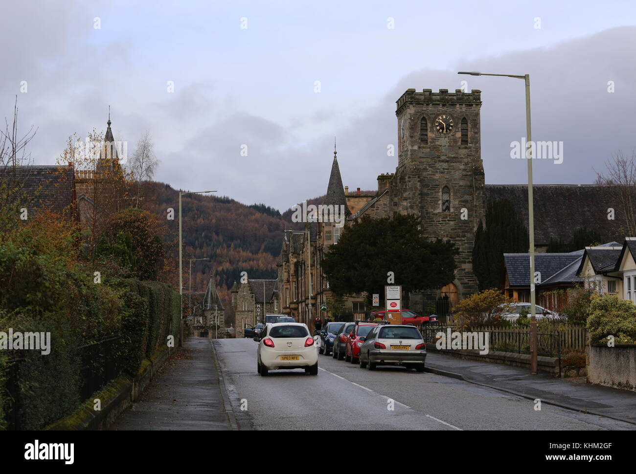 Birnam street scene Perthshire Scotland November 2017 Stock Photo - Alamy