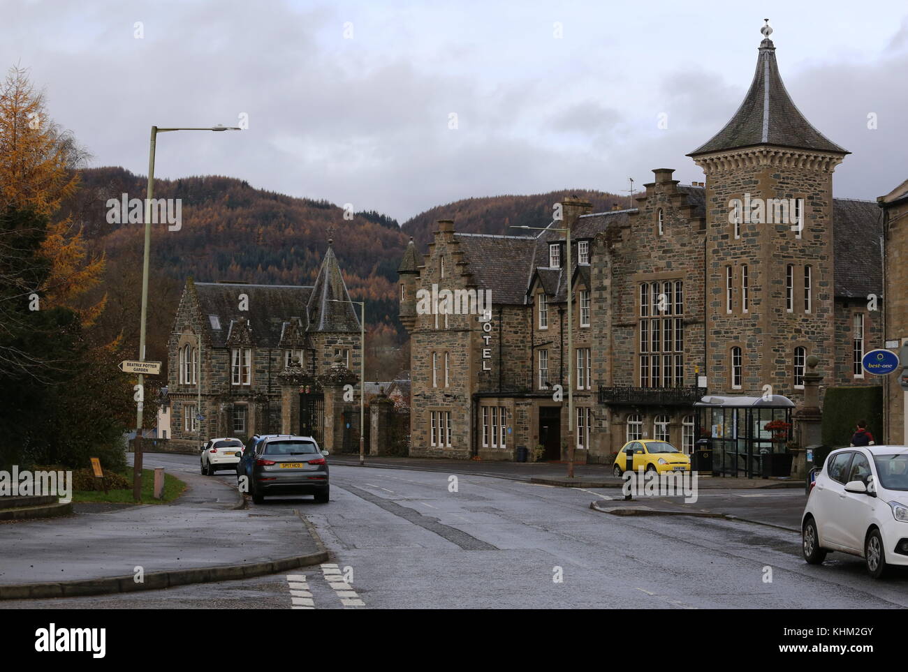 Birnam street scene Perthshire Scotland November 2017 Stock Photo - Alamy