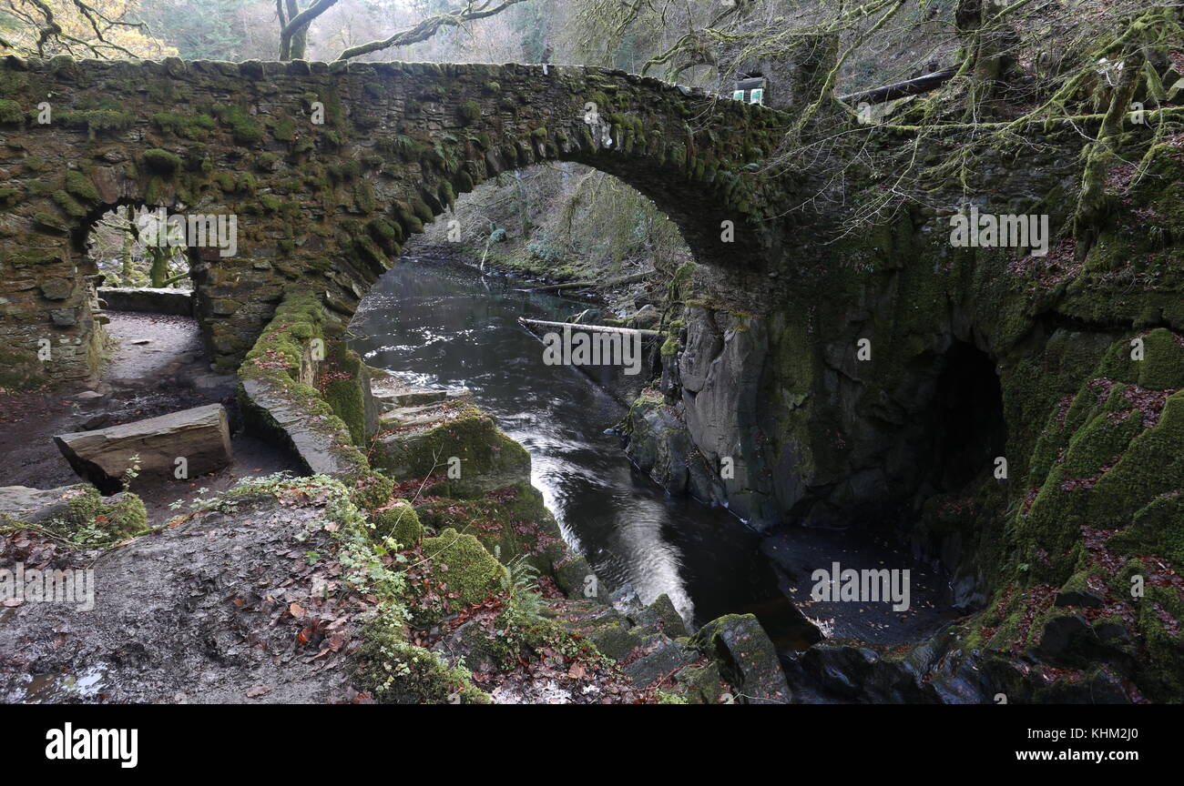 Bridge over River Braan The Hermitage Dunkeld Scotland November 2017 ...