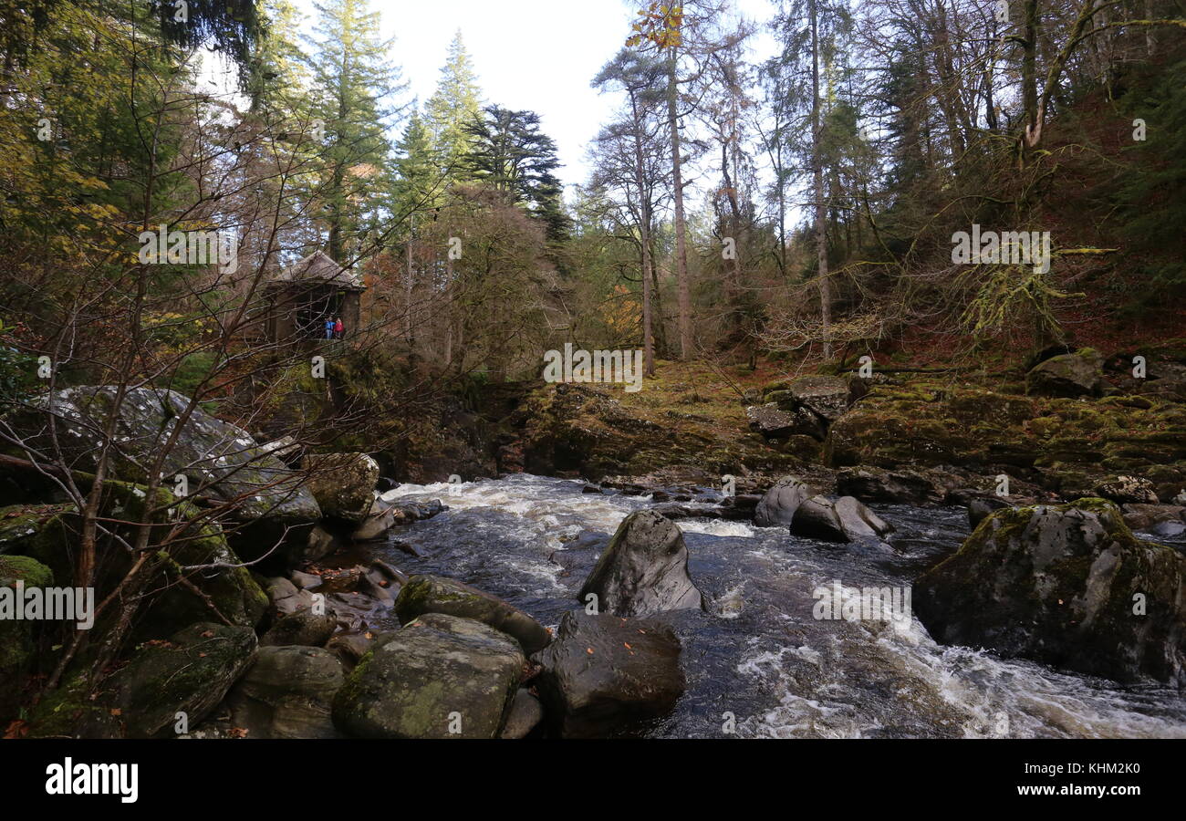River Braan The Hermitage near Dunkeld Scotland November 2017 Stock ...