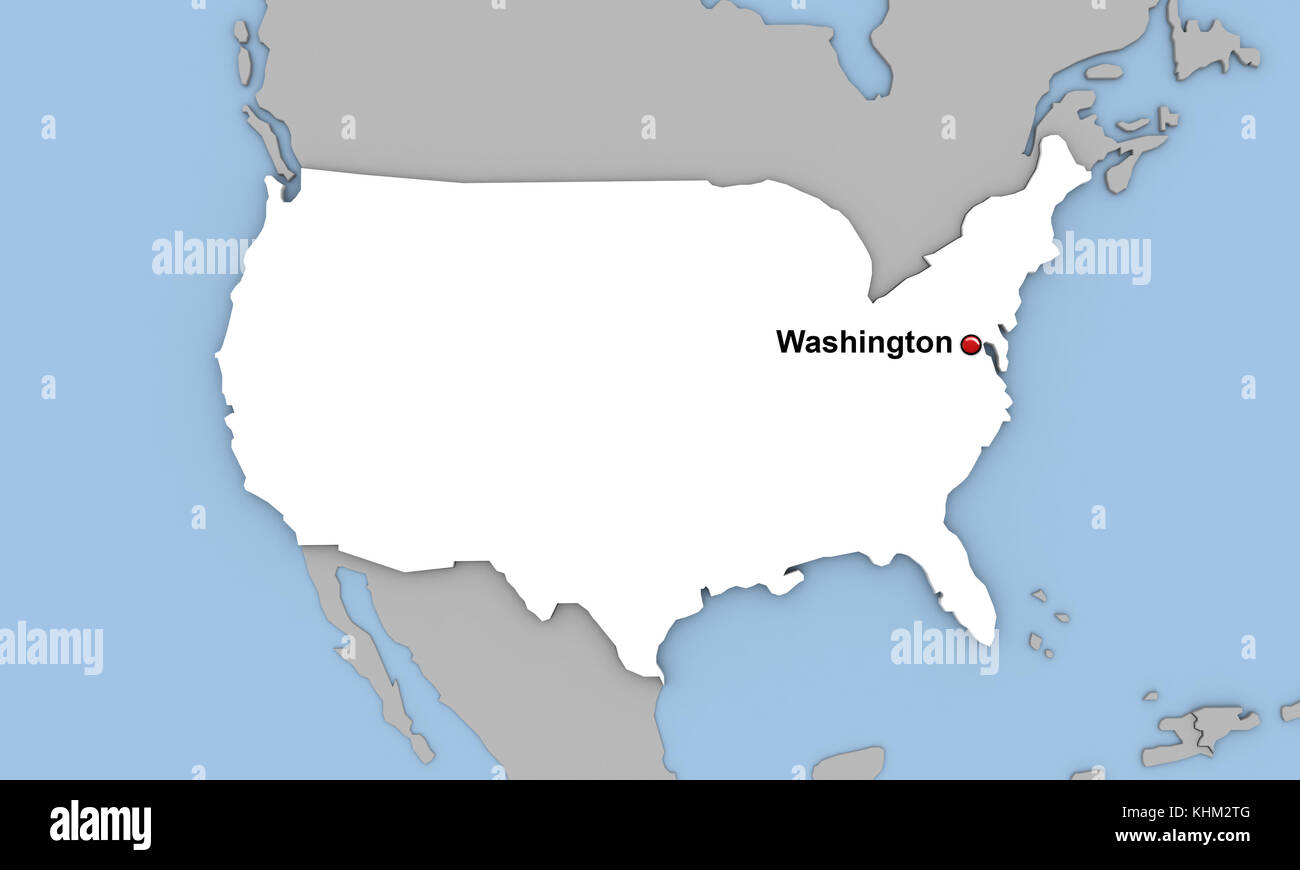 Map North America Usa Highlighted High Resolution Stock Photography and ...