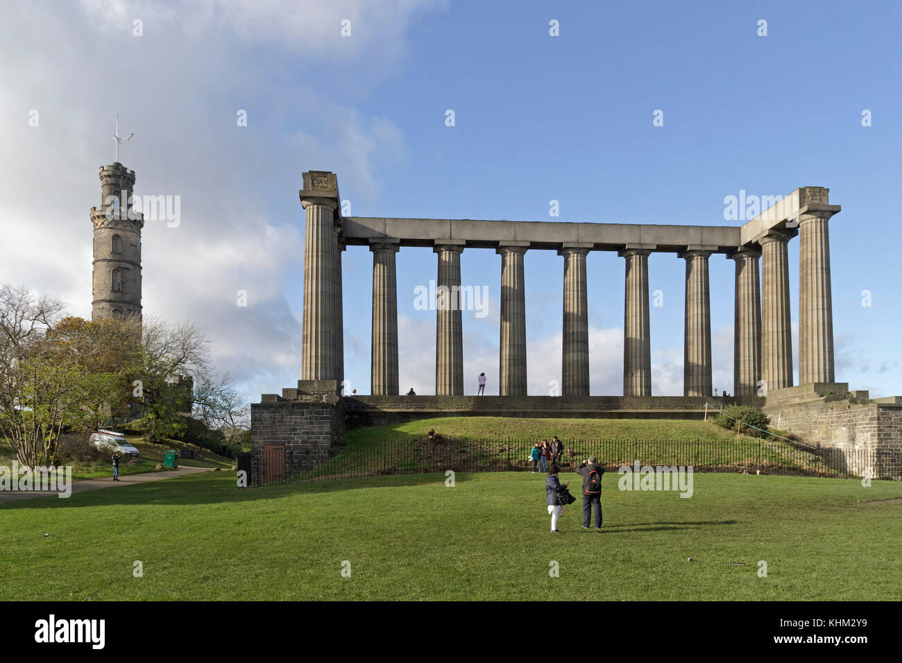 Nelson Monument and National Monument of Scotland, Carlton Hill ...