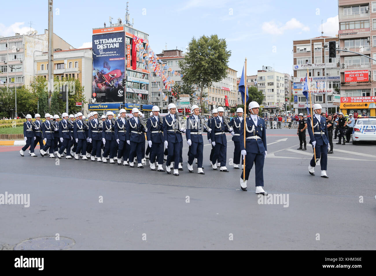 ISTANBUL, TURKEY - AUGUST 30, 2017: Soldiers march during 95th ...
