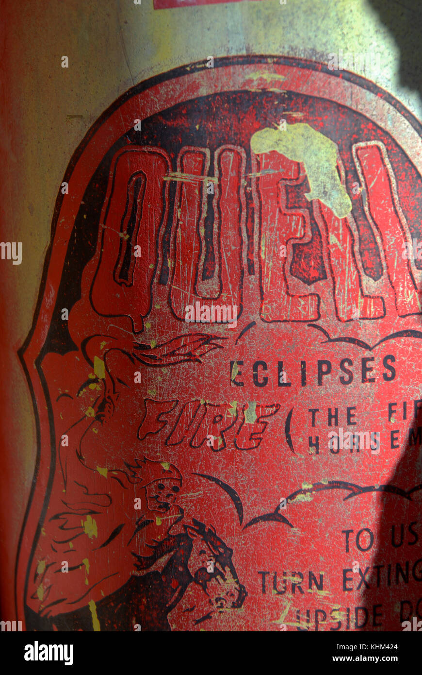 Old Quell Fire Extinguisher Label, Winton, Outback Queensland ...