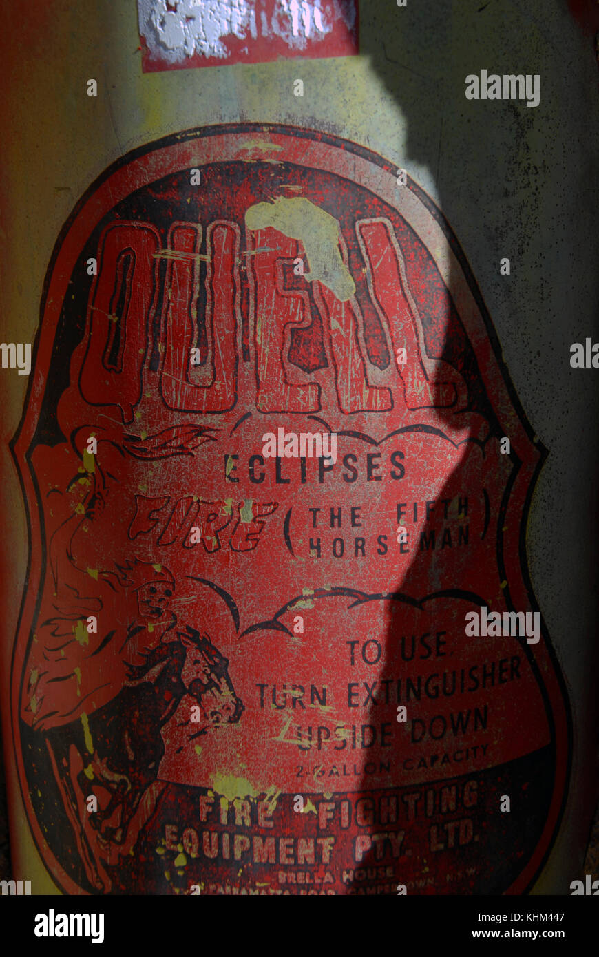Old Quell Fire Extinguisher Label, Winton, Outback Queensland ...