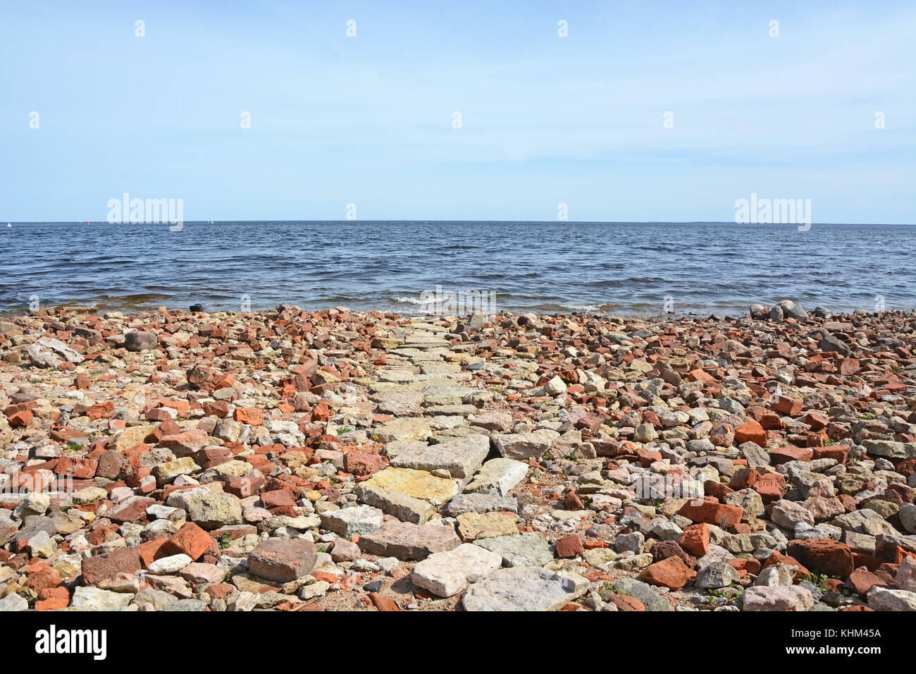 Ladoga sea shore near the oreshek fortress Stock Photo - Alamy