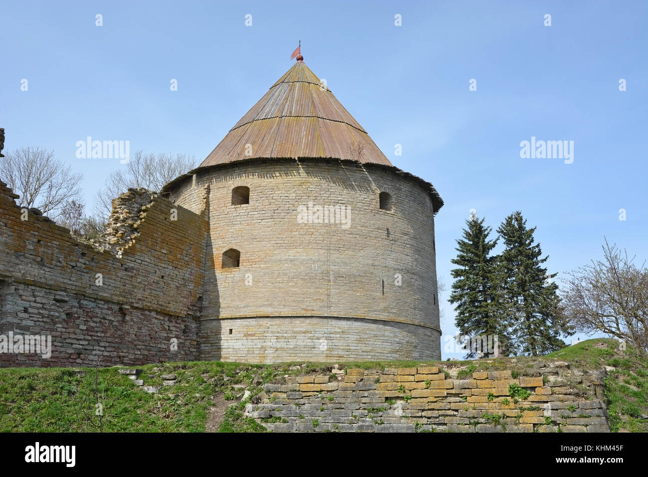 Royal tower of the fortress at Shlisselburg city. Fortress called ...
