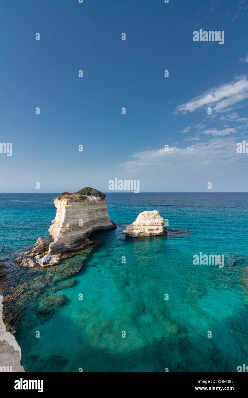 A calm blue sea typical glimpse, picture taken from the coast of Torre ...