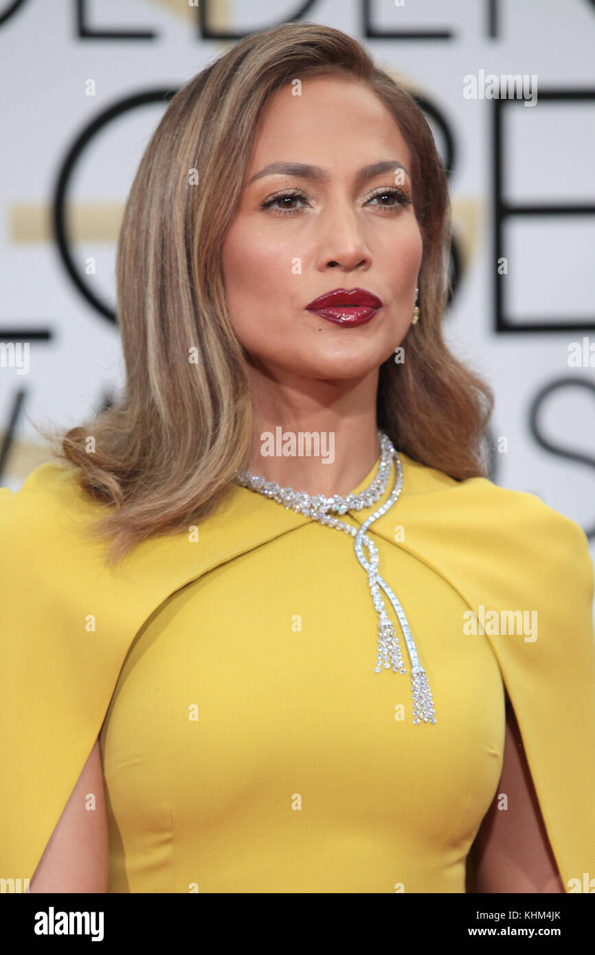 BEVERLY HILLS, CA - JANUARY 10: Jennifer Lopez at The 73rd Golden Globe ...