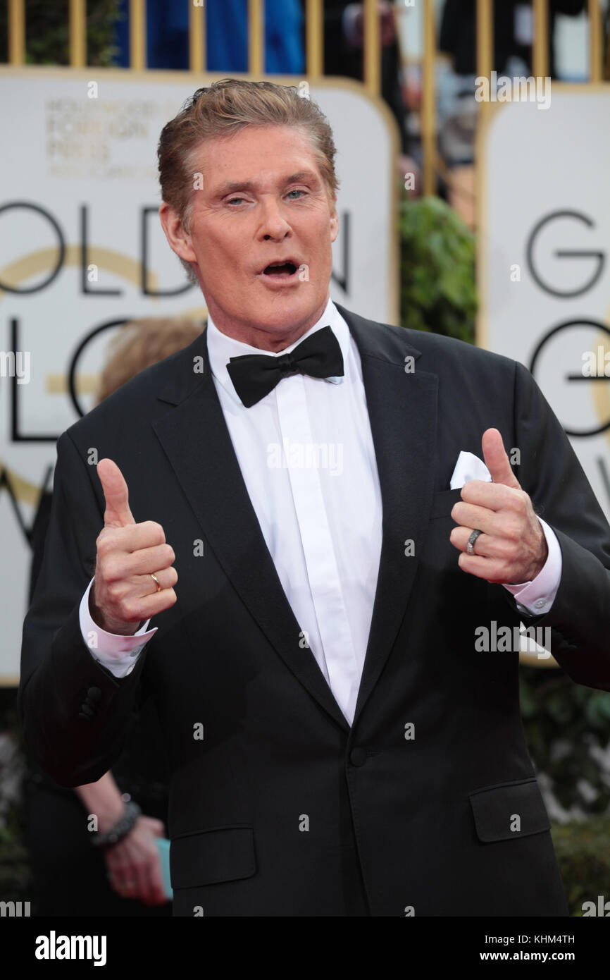 BEVERLY HILLS, CA - JANUARY 10: David Hasselhoff at The 73rd Golden ...