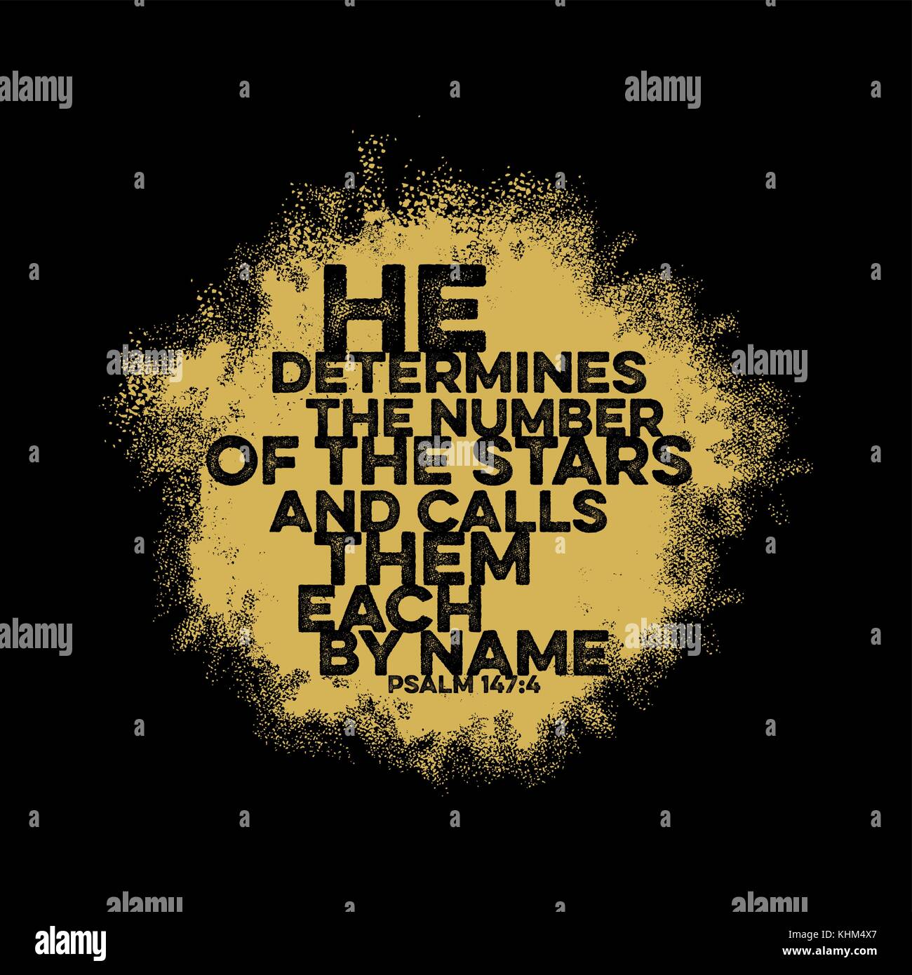 Bible lettering. Christian art. Psalm Stock Vector Image & Art - Alamy