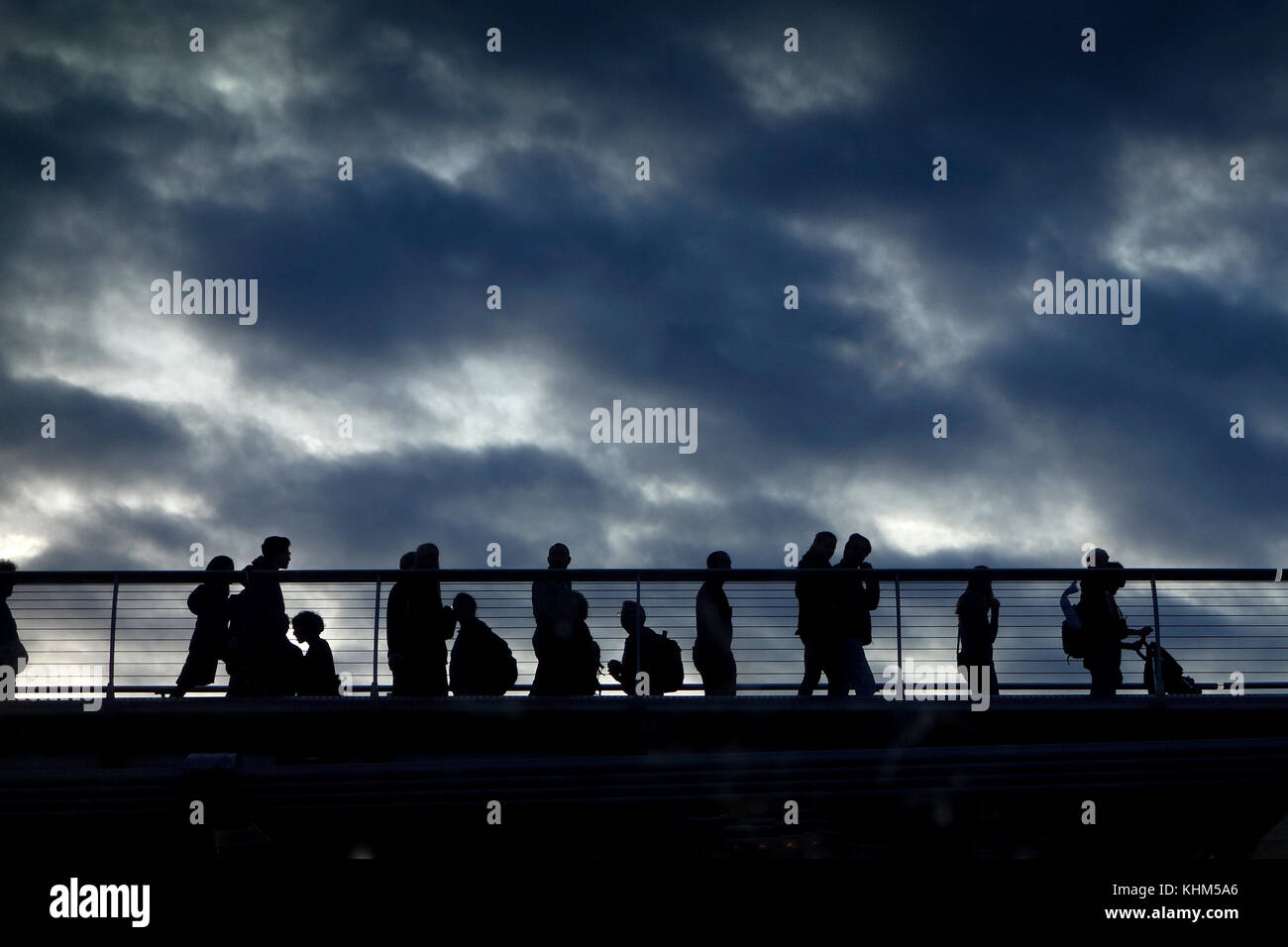 Millenium Bridge at Dusk London, U.K Stock Photo - Alamy