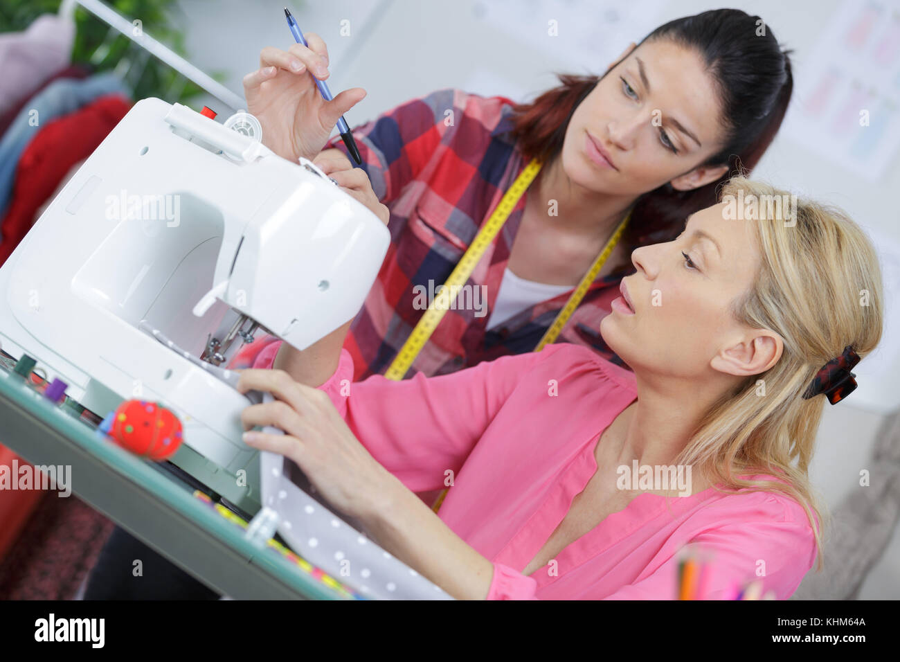 two women in a sewing workshop Stock Photo - Alamy