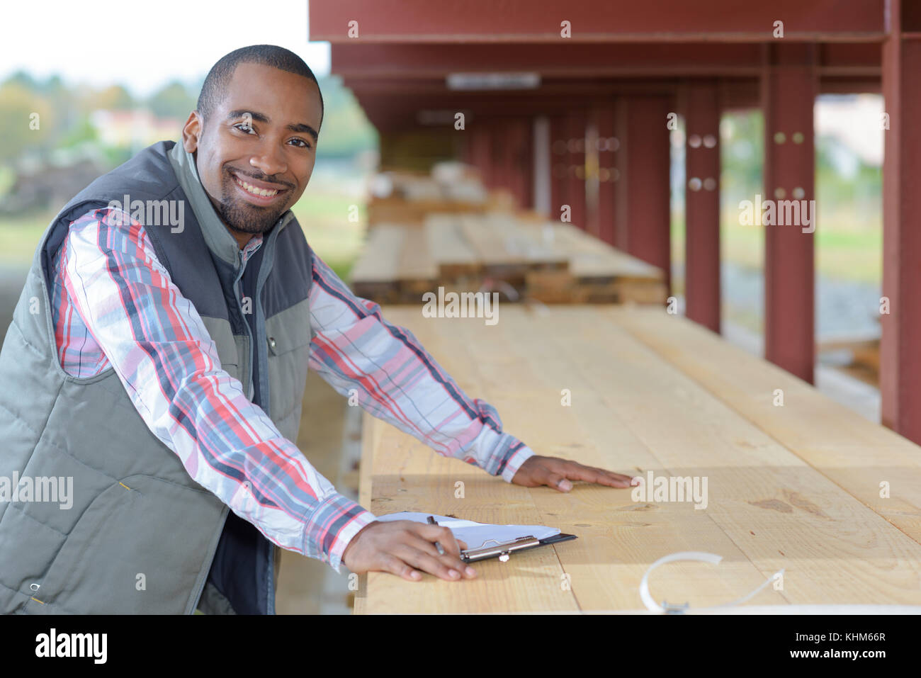 delivery clerk on the yard Stock Photo - Alamy