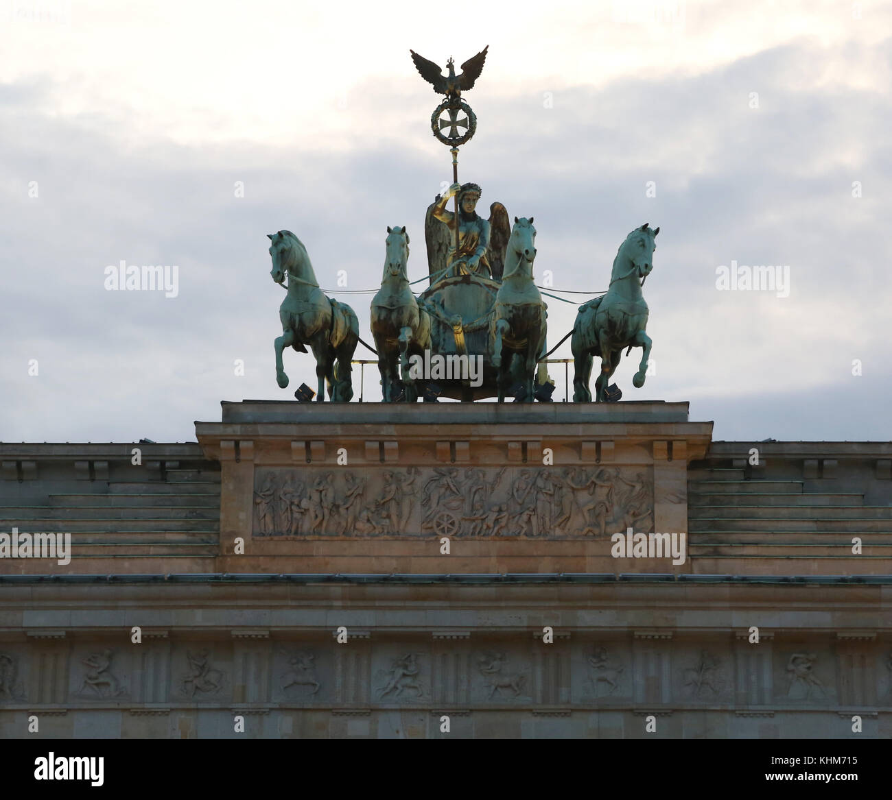 Big Four horses with the chariot and the goddess are the symbol of the ...
