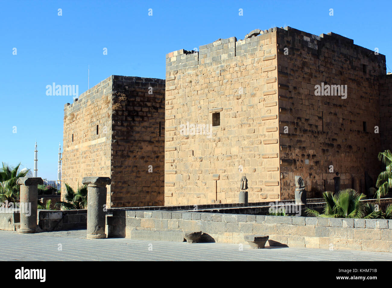 Citadel - roman theater in Old Bosra, Syria Stock Photo - Alamy