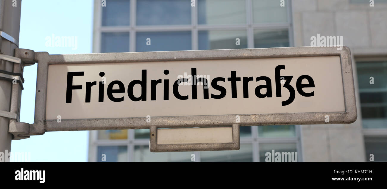 indication of the main street of Berlin in the road sign called ...