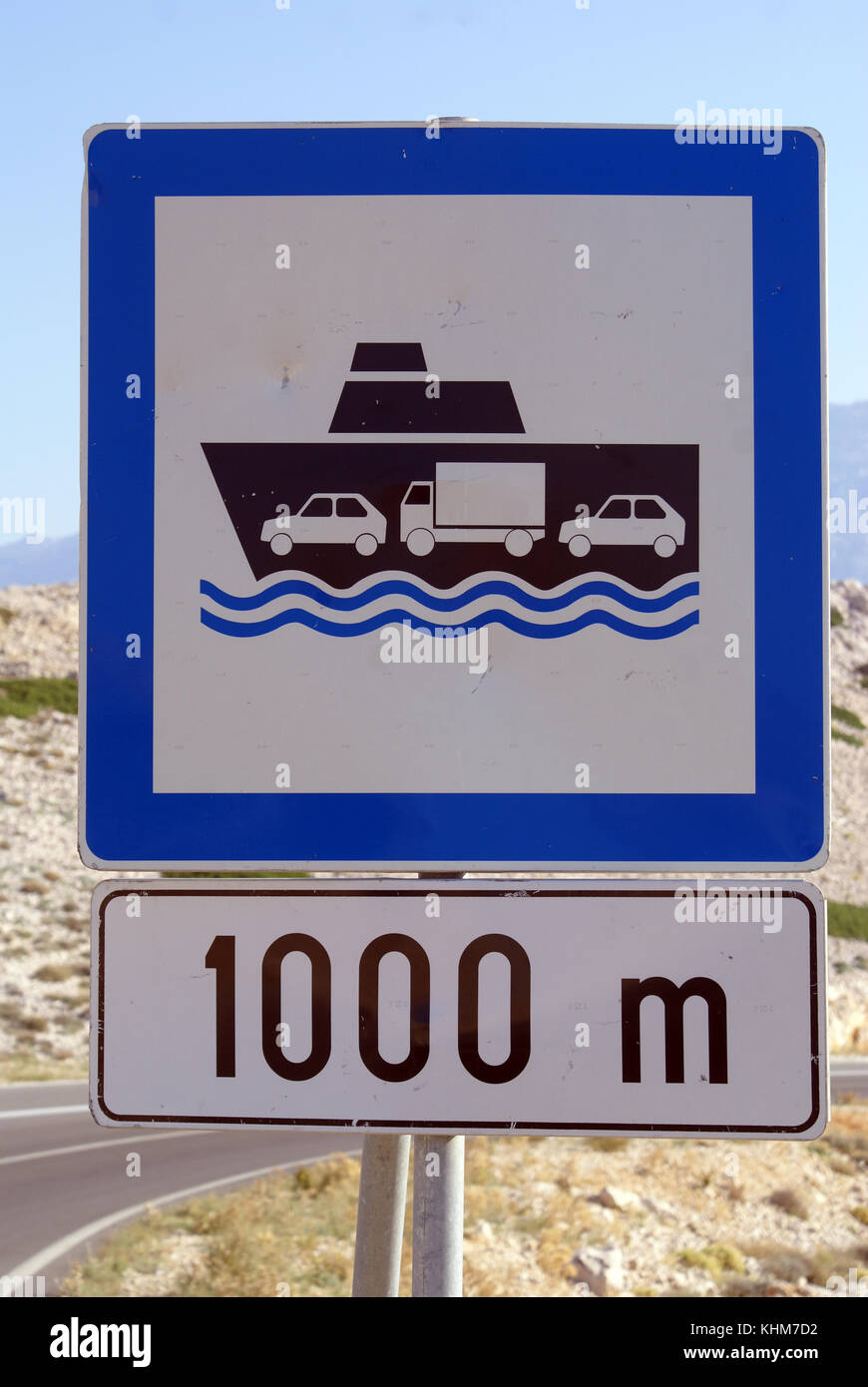 Road sign, Croatia Stock Photo - Alamy