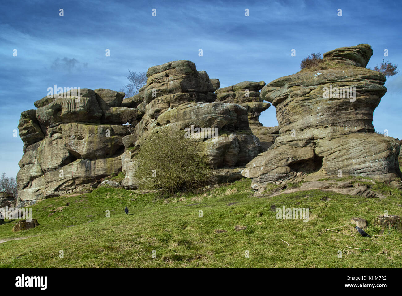 Brimham Rocks natural rock formations at Summerbridge,Harrogate,North ...