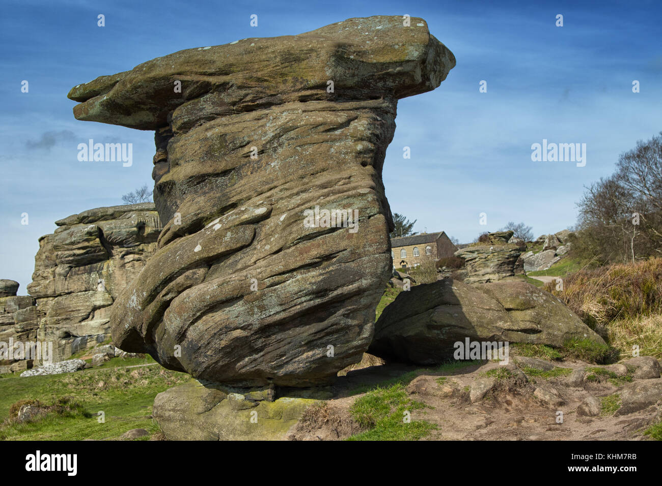 Brimham Rocks natural rock formations at Summerbridge,Harrogate,North ...