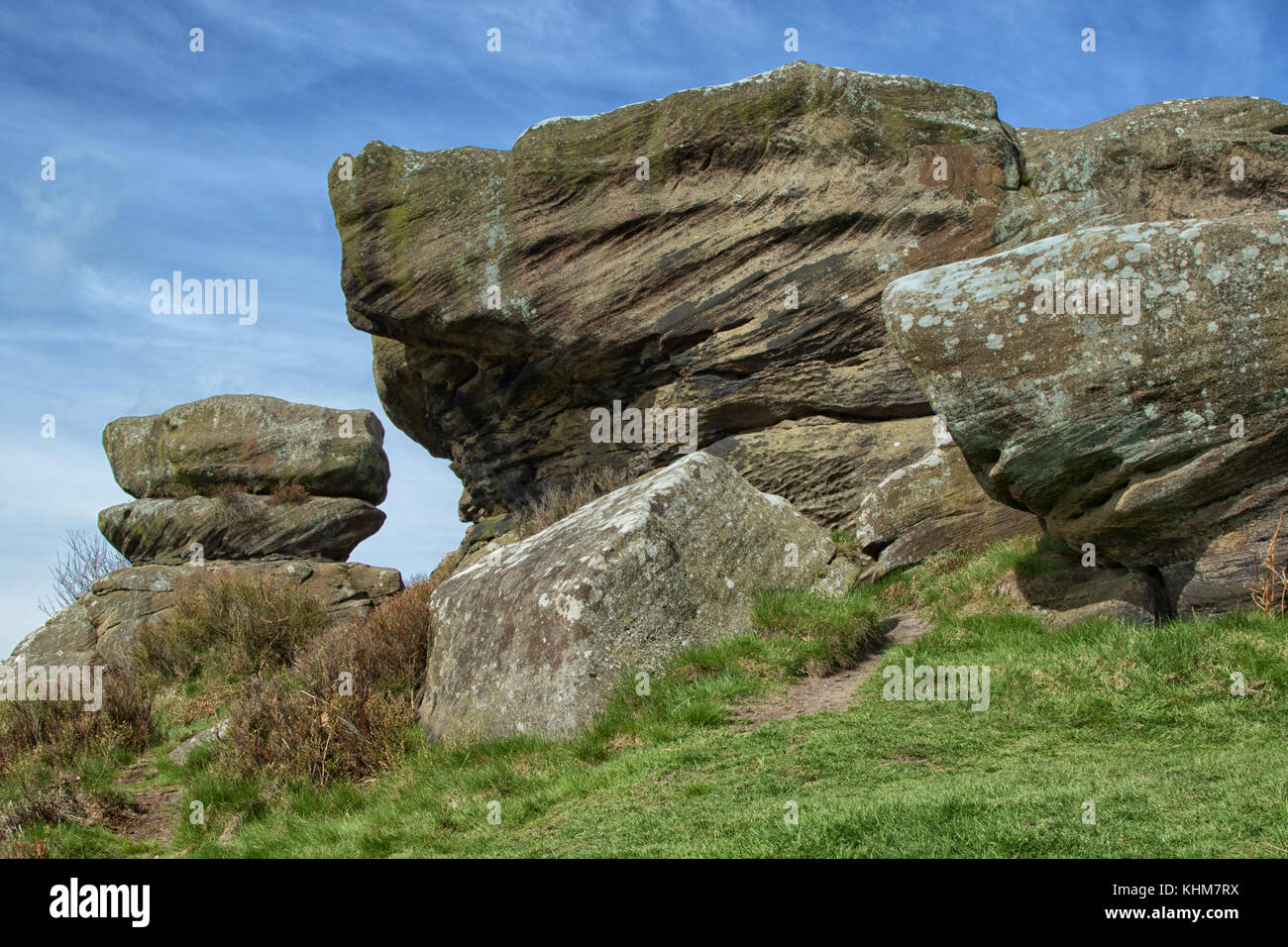 Brimham Rocks natural rock formations at Summerbridge,Harrogate,North ...