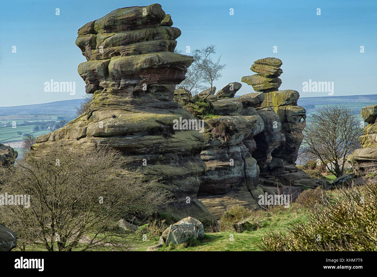 Beautiful rock formations Brimham Rocks,Summerbridge,Harrogate,North ...