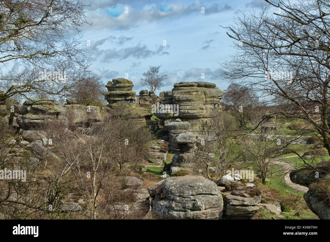 Brimham Rocks natural rock formations at Summerbridge,Harrogate,North ...