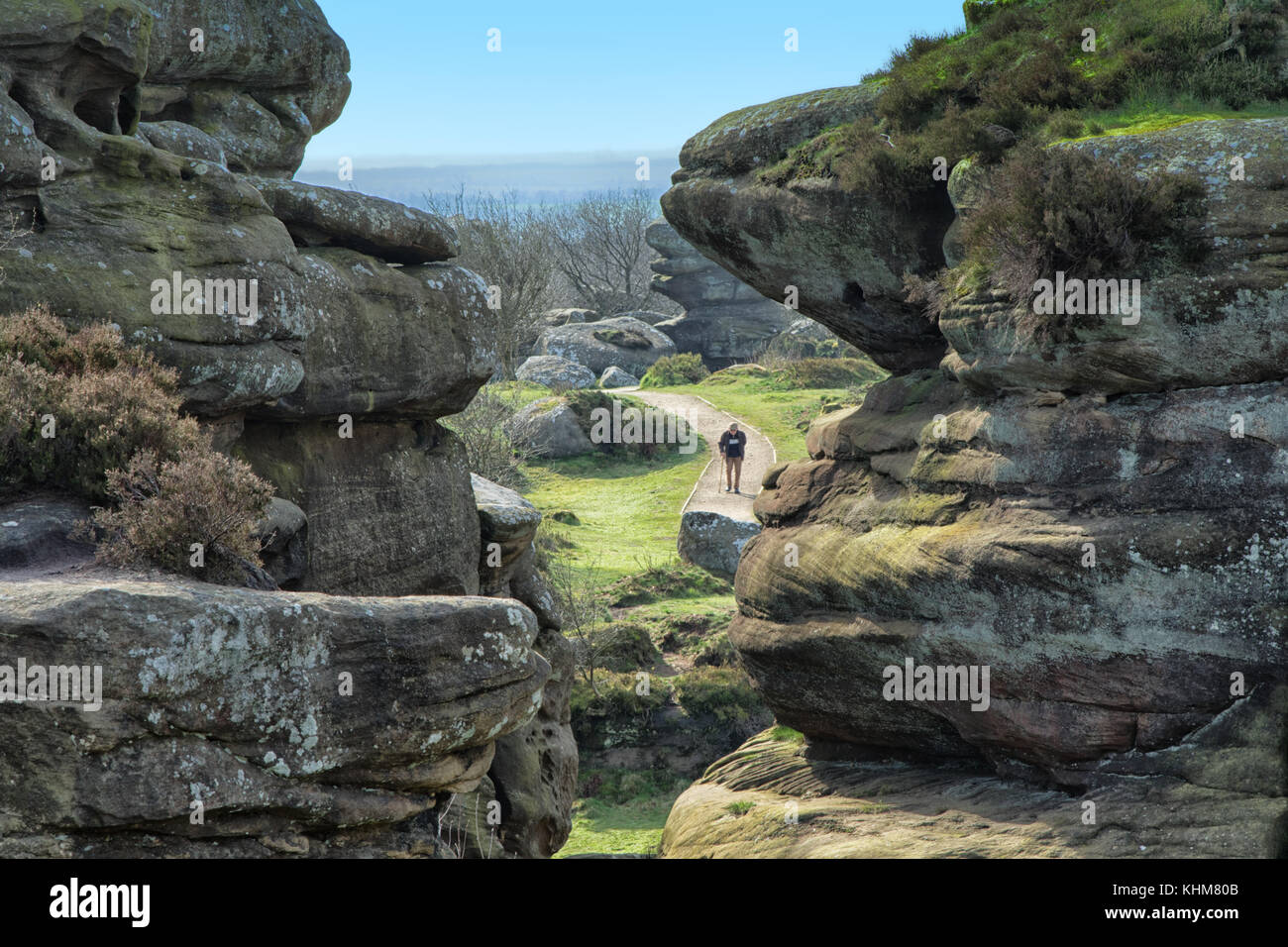 Gritstone Formations at Brimham Rocks,Summerbridge,Harrogate,North ...
