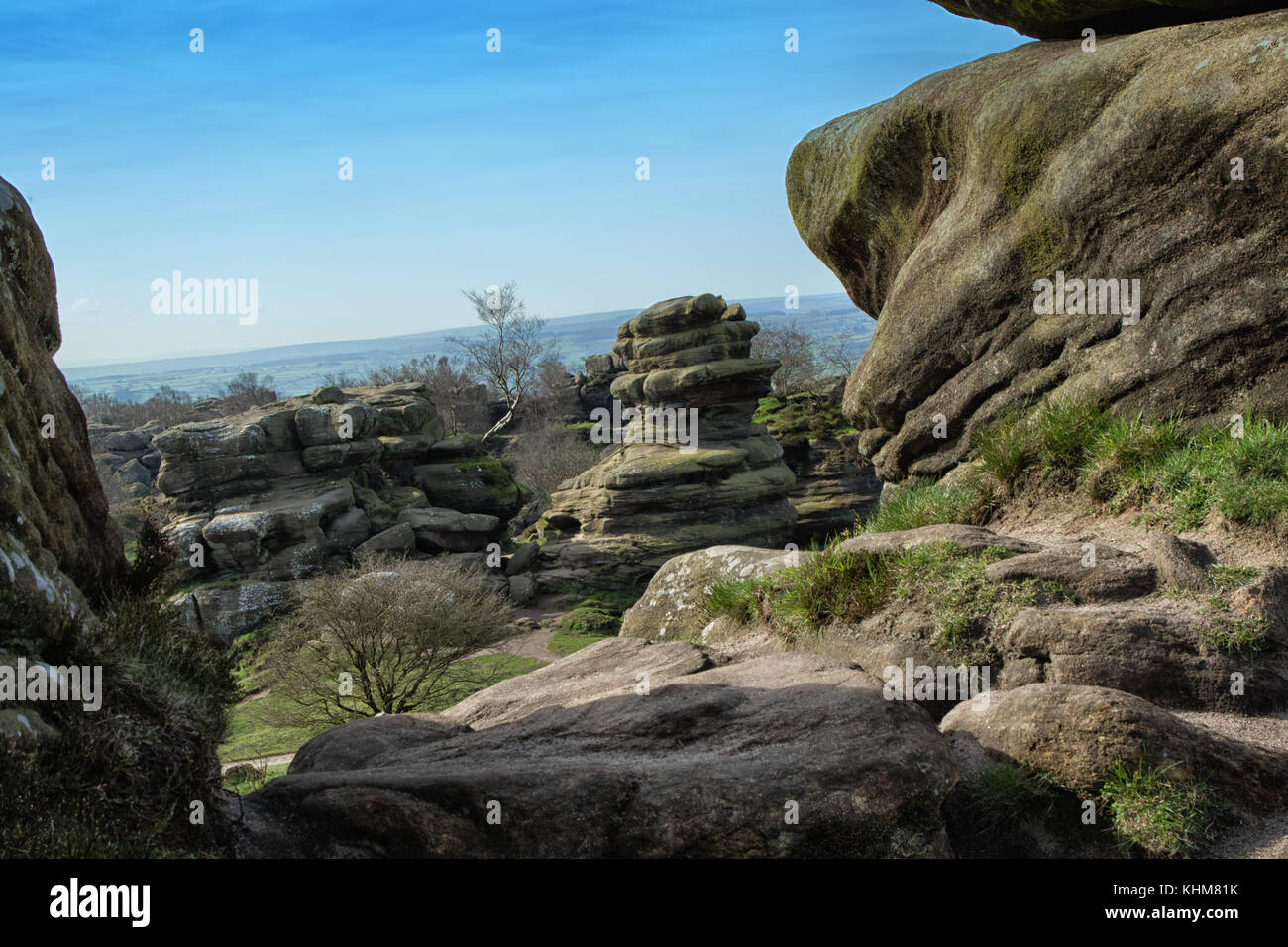 Brimham Rocks natural rock formations at Summerbridge,Harrogate,North ...