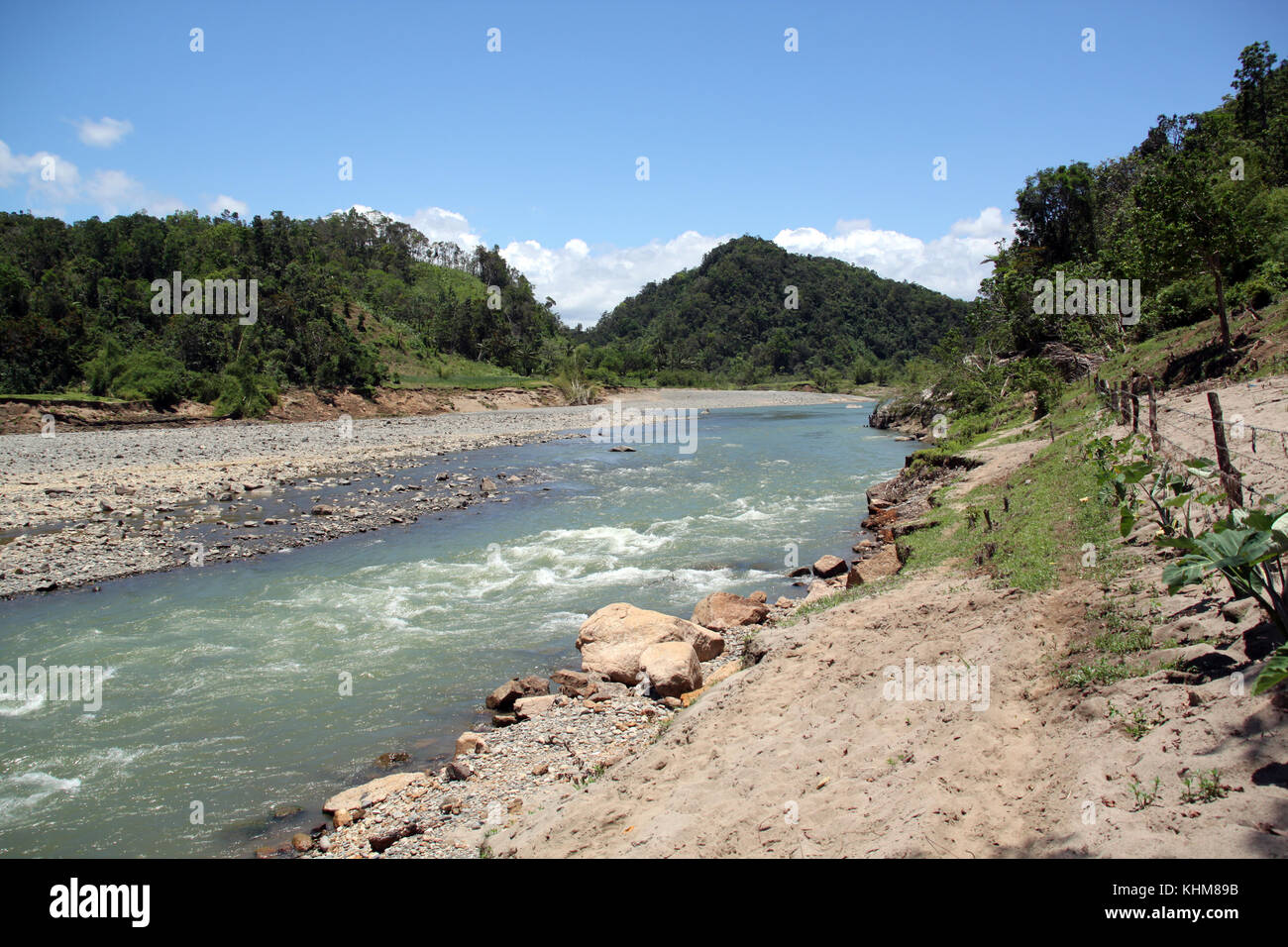 Sand and rapid river in rural area of Fiji Stock Photo - Alamy