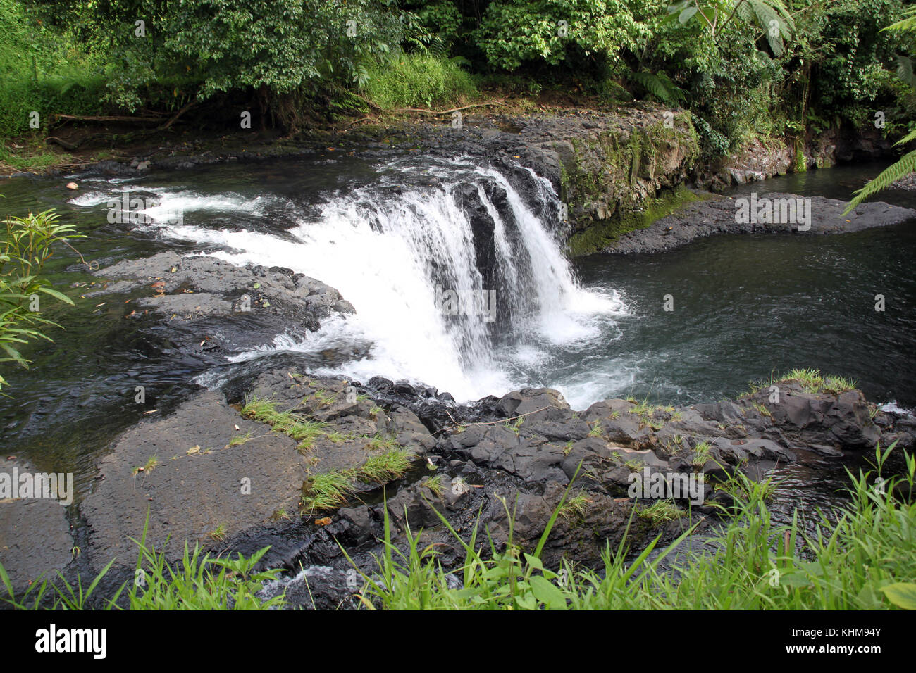 River and waterfall in Upolu island, Samoa Stock Photo - Alamy