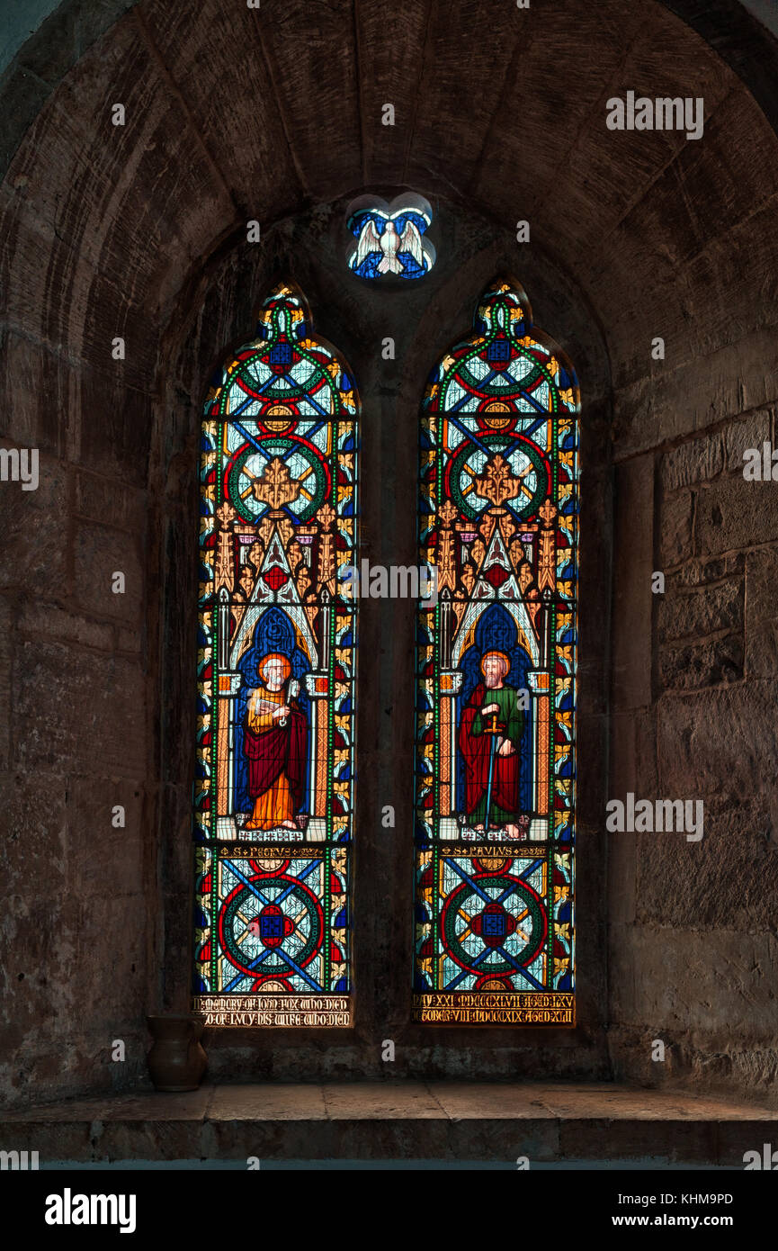 Stained Glass window in St Edward church, Stow on the Wold ...