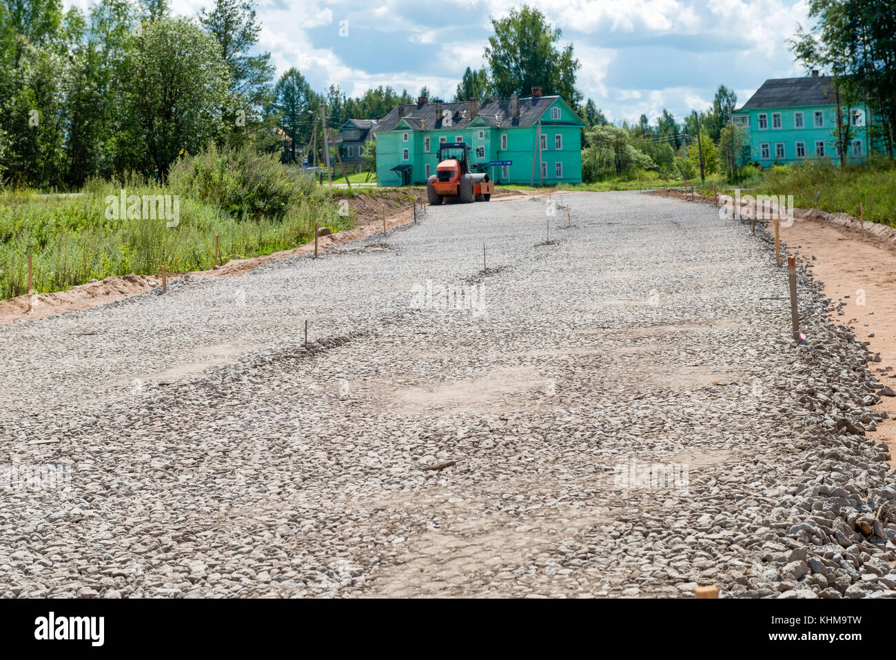 Construction of a new road Stock Photo - Alamy