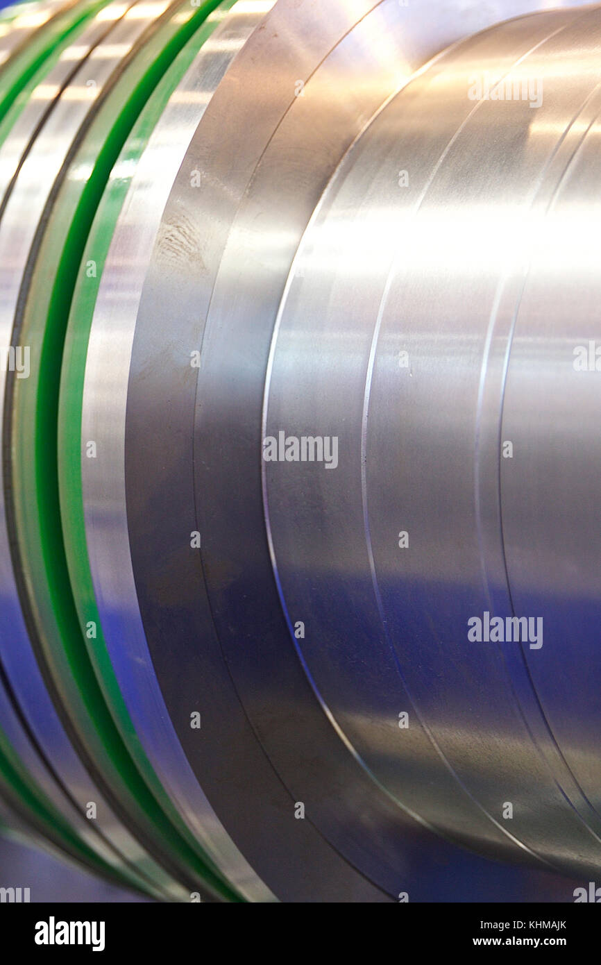 Various metal elements of rolls of rolling mills, machine tools Stock ...