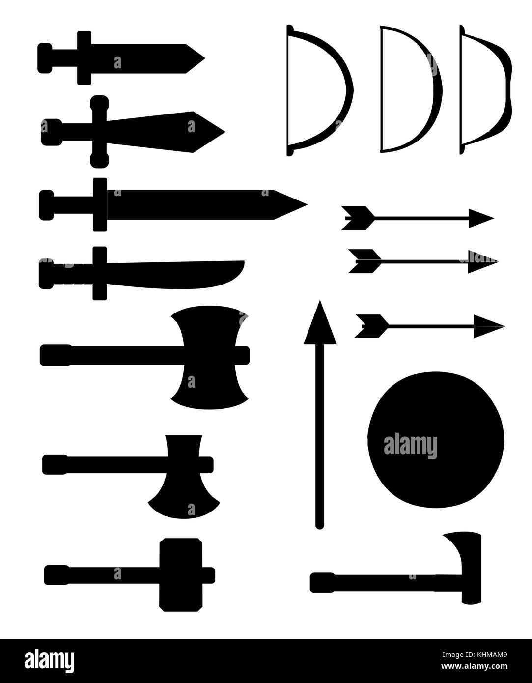 Cartoon shield and swords hi-res stock photography and images - Alamy